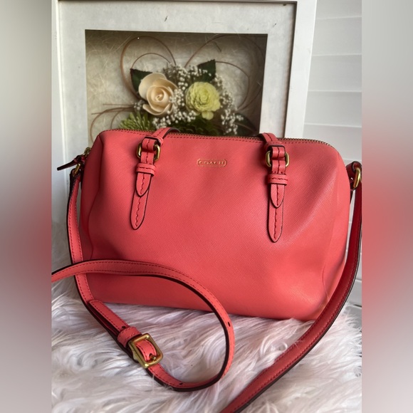 Coach | Bags | Coach Coral Gold Hardware Handbagcrossbody Bag | Poshmark